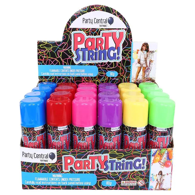Party String 24pk Crazy String Assorted Colours - NextParty