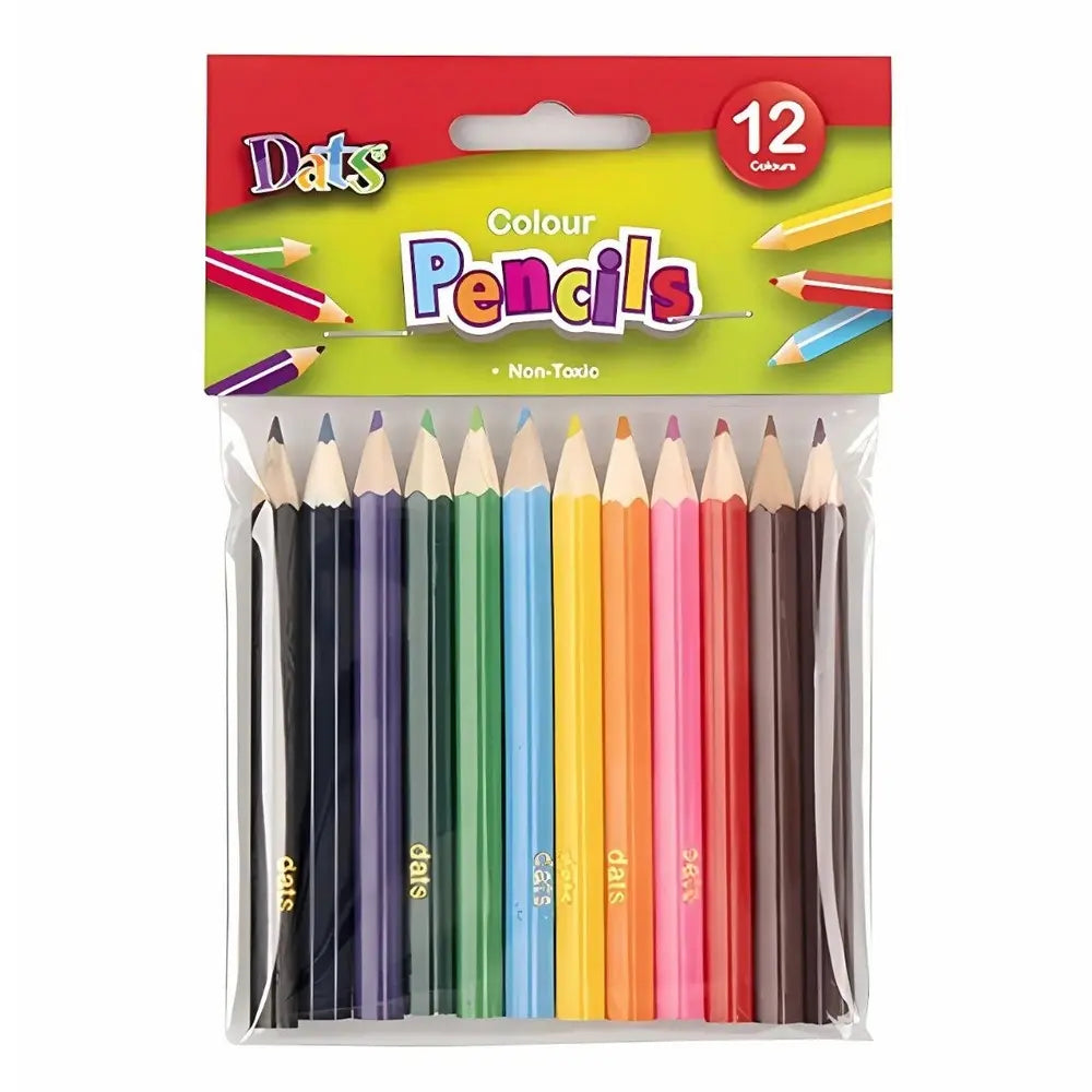 Mini Colour Pencils 12pcs Assorted Colours - NextParty